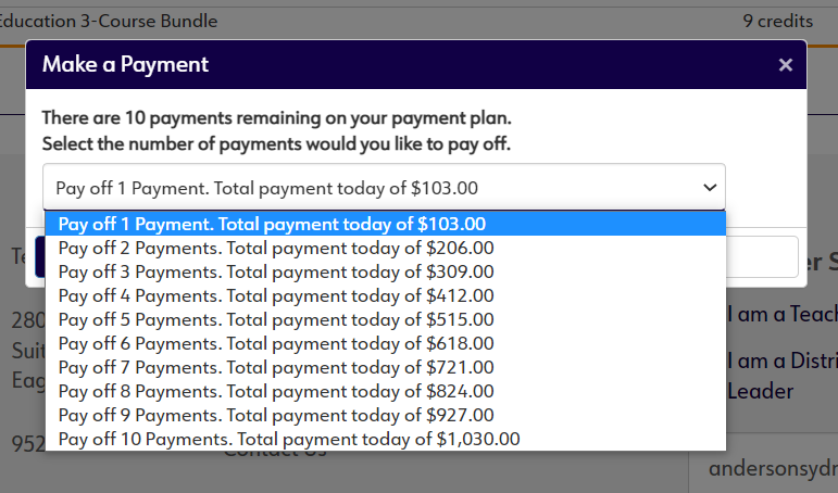 Am I able to process bundle payments ahead of schedule?